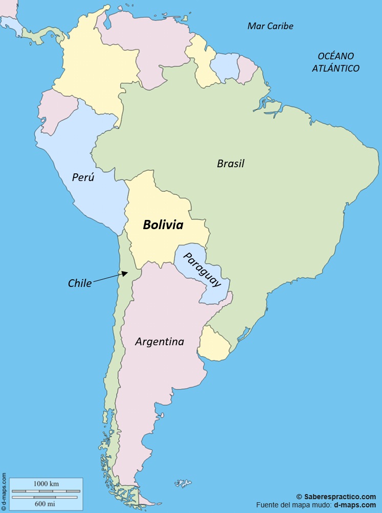 Límites de Bolivia (con mapa) — Saber es práctico Límites de Bolivia (con mapa) — Saber es práctico